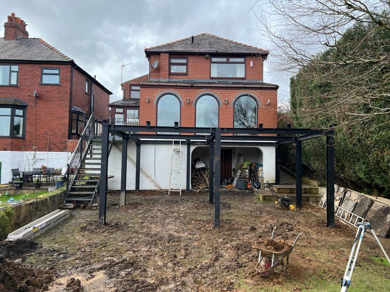 steel frame for house extension Mossley Oldham - Elite Portal Frames